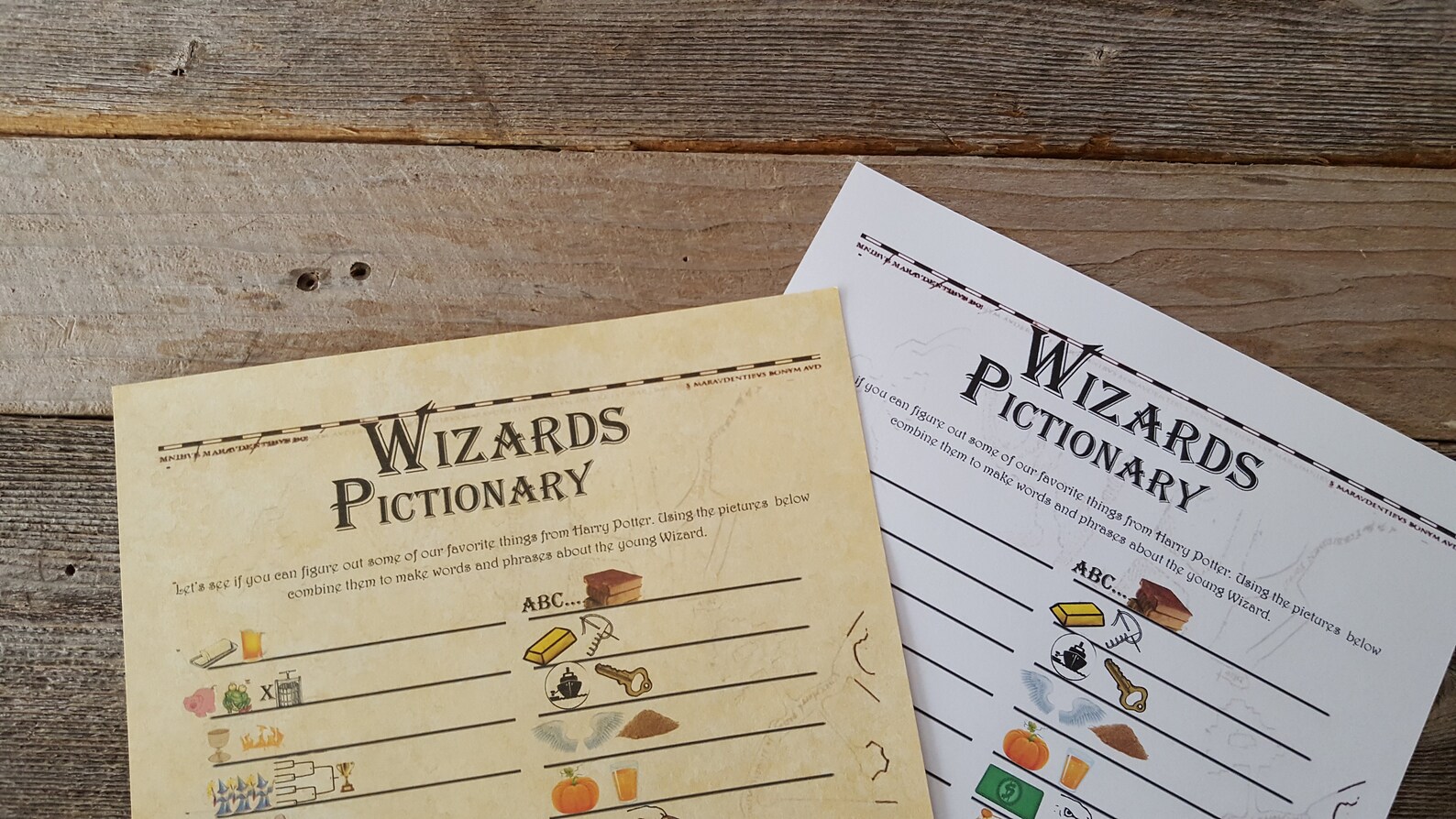 Printable Wizards Pictionary Party Game | Etsy