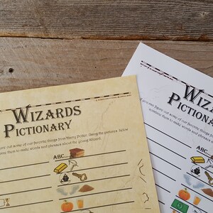 Printable Wizards Pictionary Party Game - Etsy