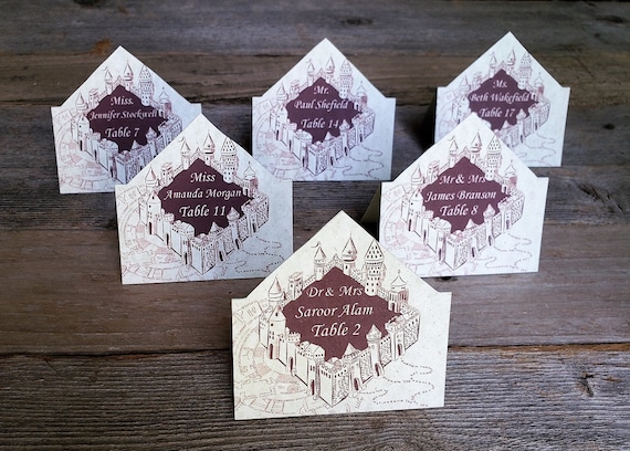 Printable Wizards's Map Place Cards editable Text | Etsy Australia