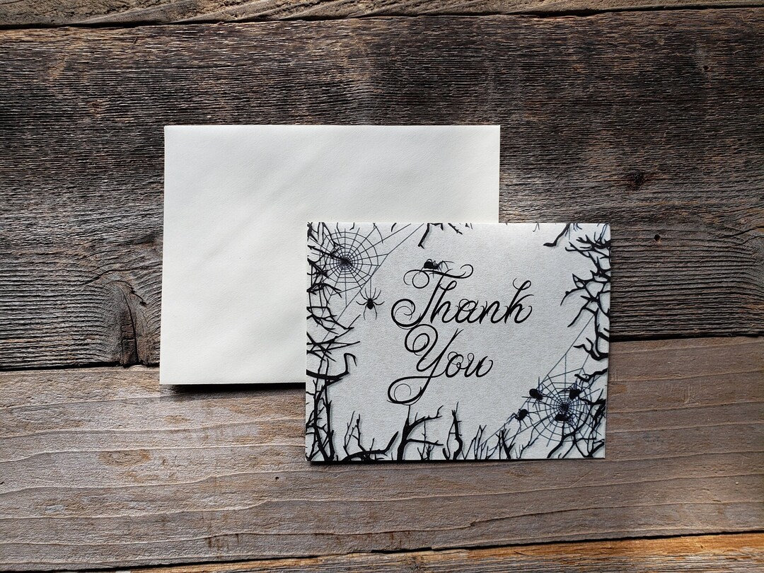 Printable Halloween Thank You Card - Etsy