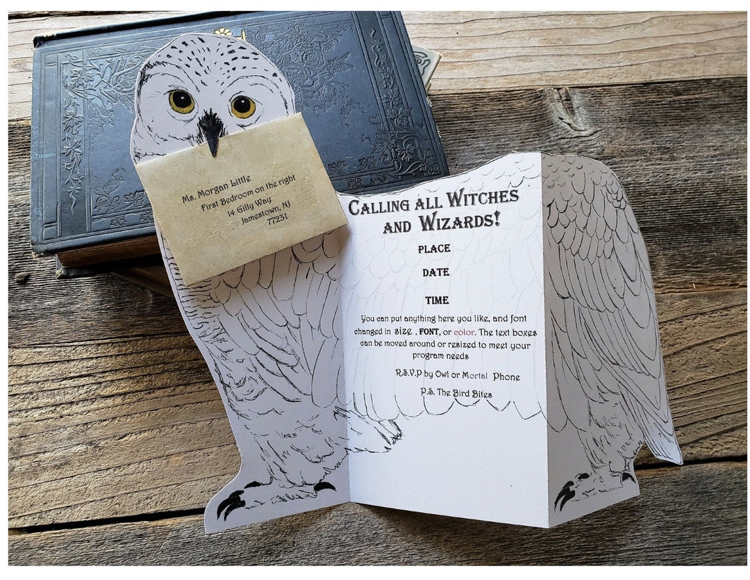 Printable Owl Invitation (editable Text) - Etsy