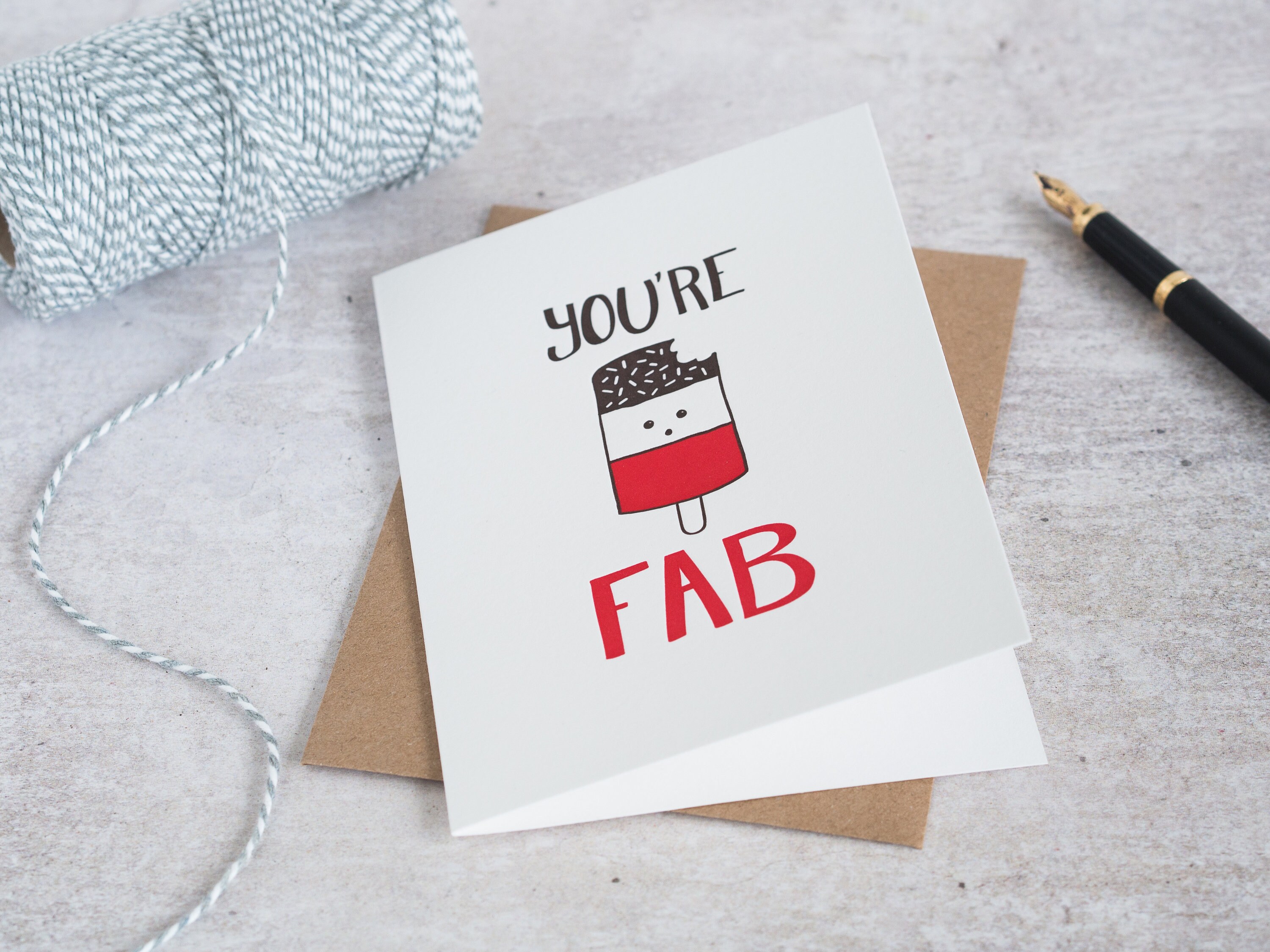 You're Fab Card | Birthday Card | General Greeting Card — Little Paper Soul