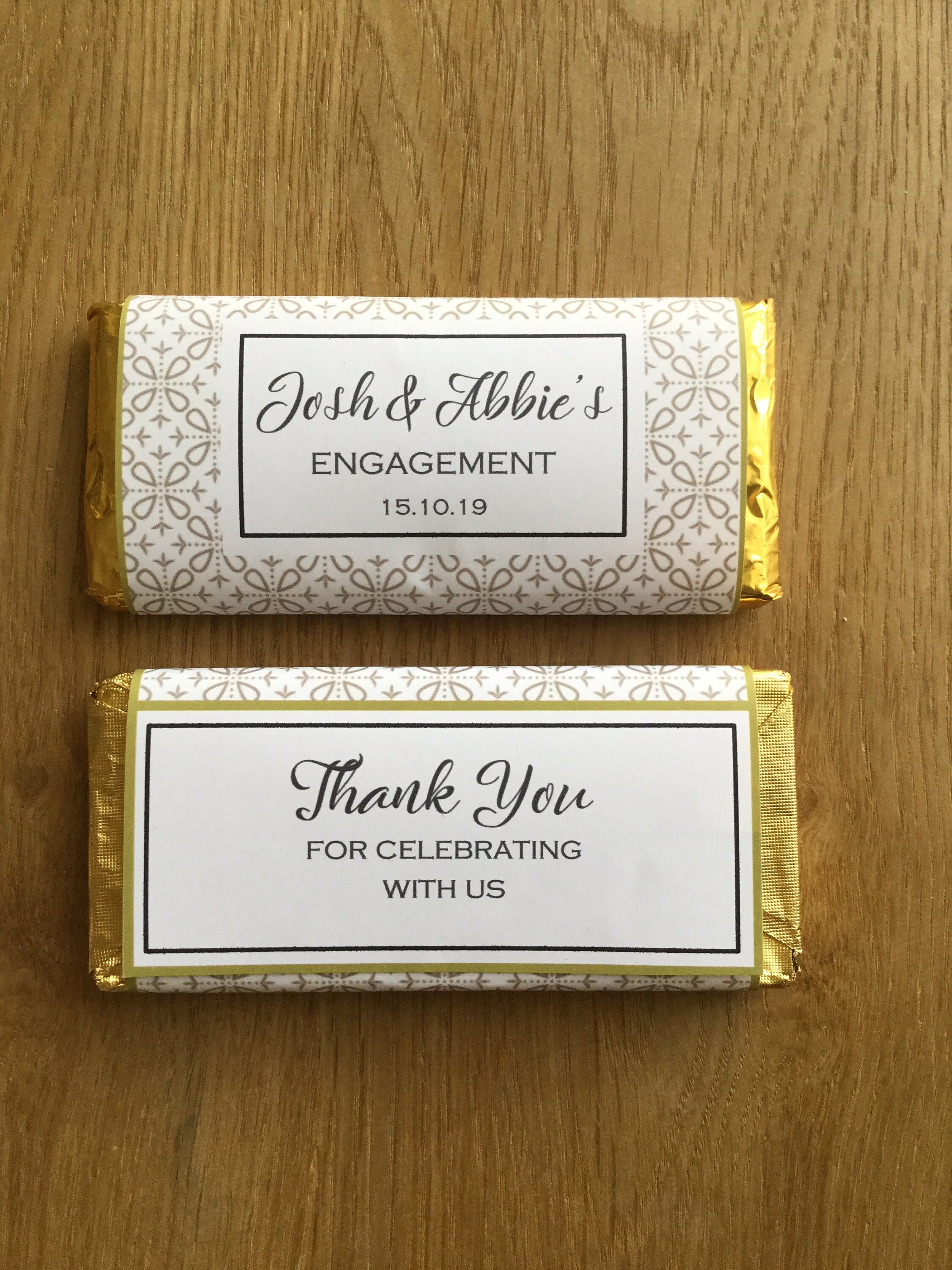 Gold & Black Chocolate Bar Wrappers Gold Patterned Wrapper - Etsy Nederland