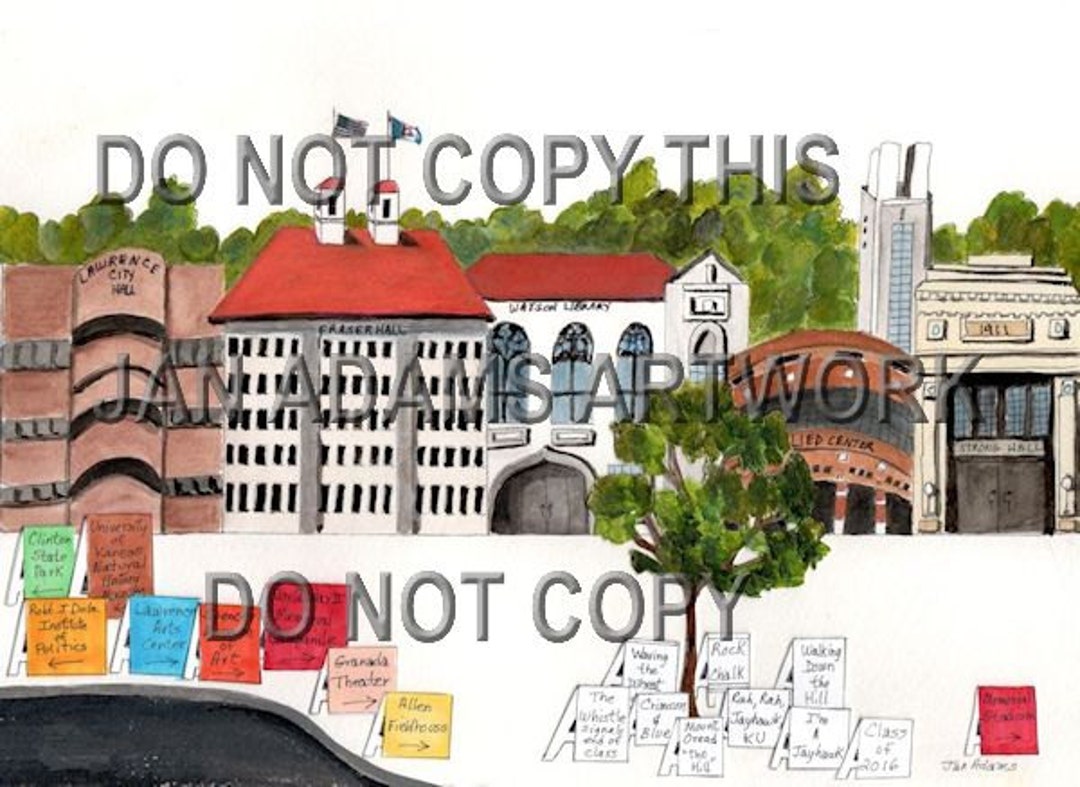 Kansas JAYHAWKS - Prints for Graduation Retirement Housewarming Gifts ...