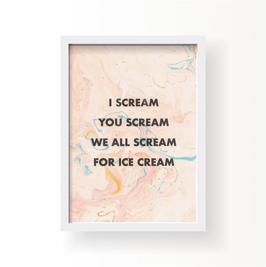 We All Scream for Ice Cream A3 Screenprint - Etsy