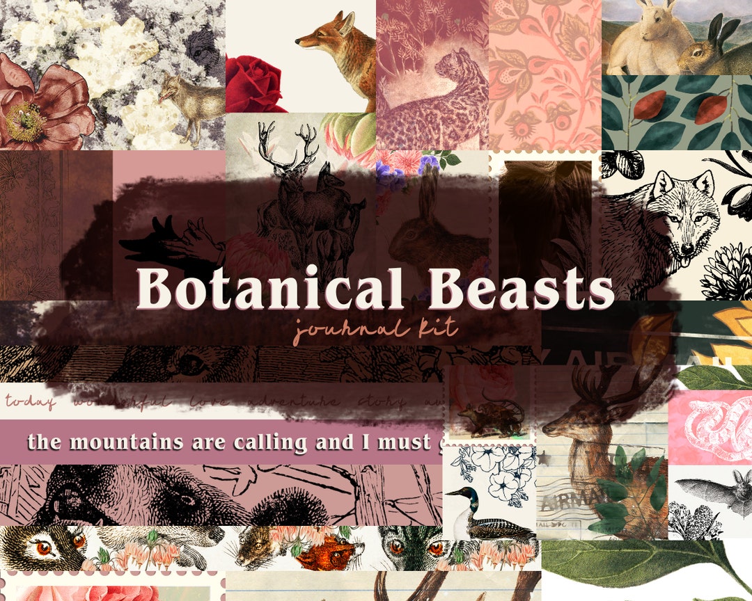 Botanical Beasts Printable Journal Kit - Etsy