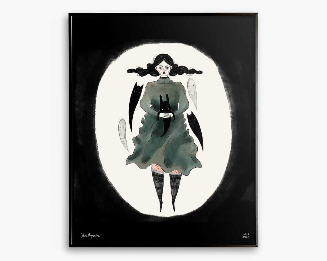 Haunted Ghost Friends Print - Etsy