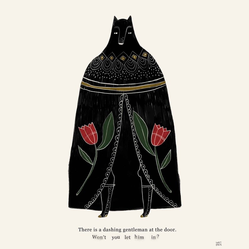 Medieval Wolf Gentleman Art Print - Etsy