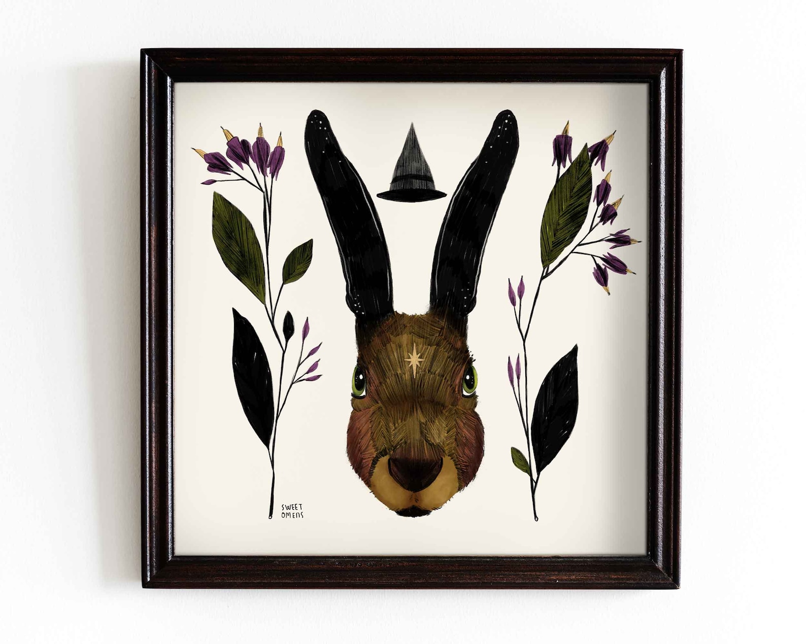 Rabbit Witch Print - Etsy