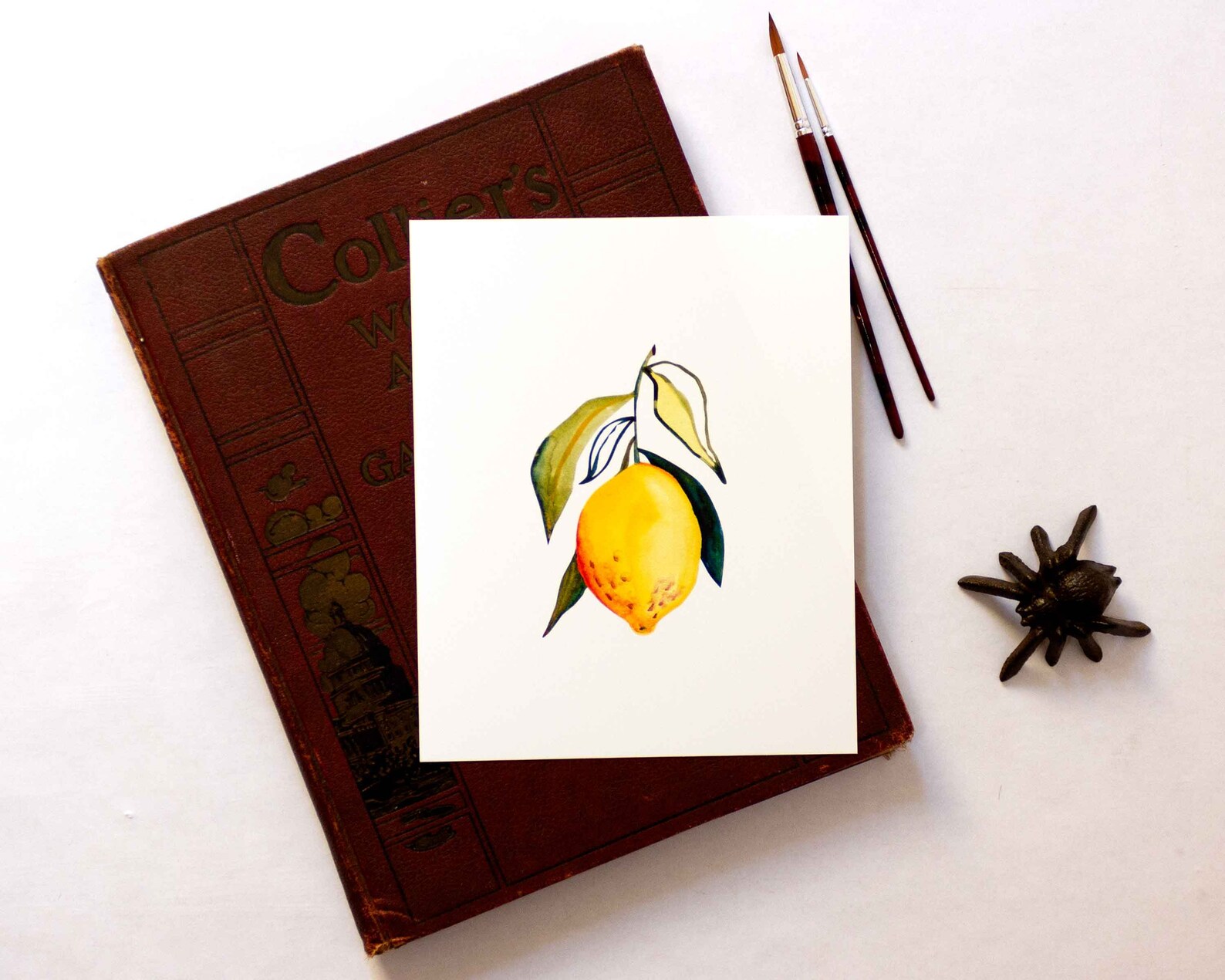 Watercolor Lemon Art Print - Etsy