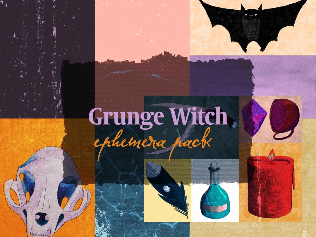 Grunge Witch Printable Scrapbook Kit - Etsy
