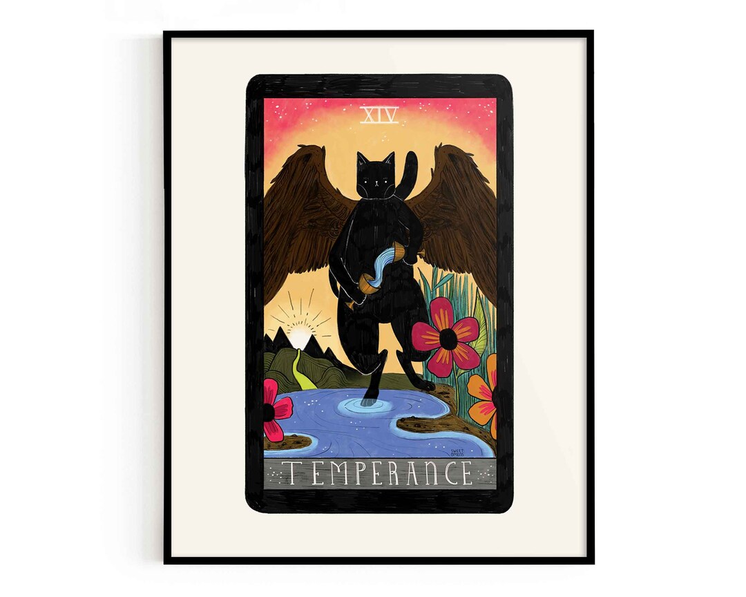 Tarot Card Print, Temperance - Etsy