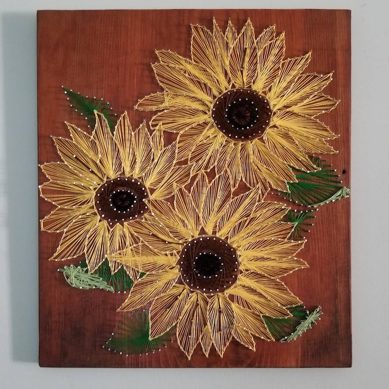 Sunflower String Art - Etsy
