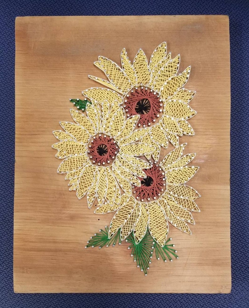 Flowers Floral Arrangement String Art | Etsy