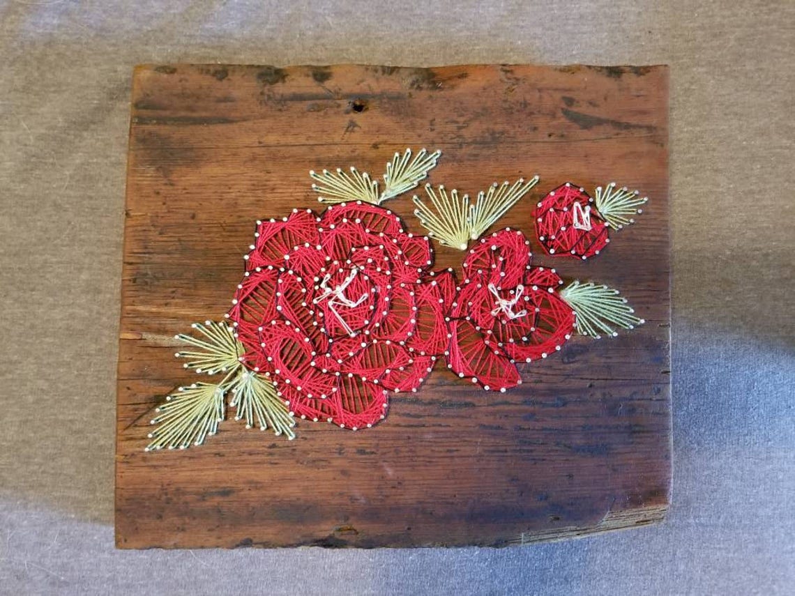 Flowers Floral Arrangement String Art - Etsy