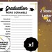 Graduation Word Scramble | Fun Graduate Party Game Challenge | Party ...