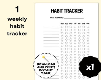 Printable 30-day Challenge Tracker - Goal Tracking Sheet - Habit ...