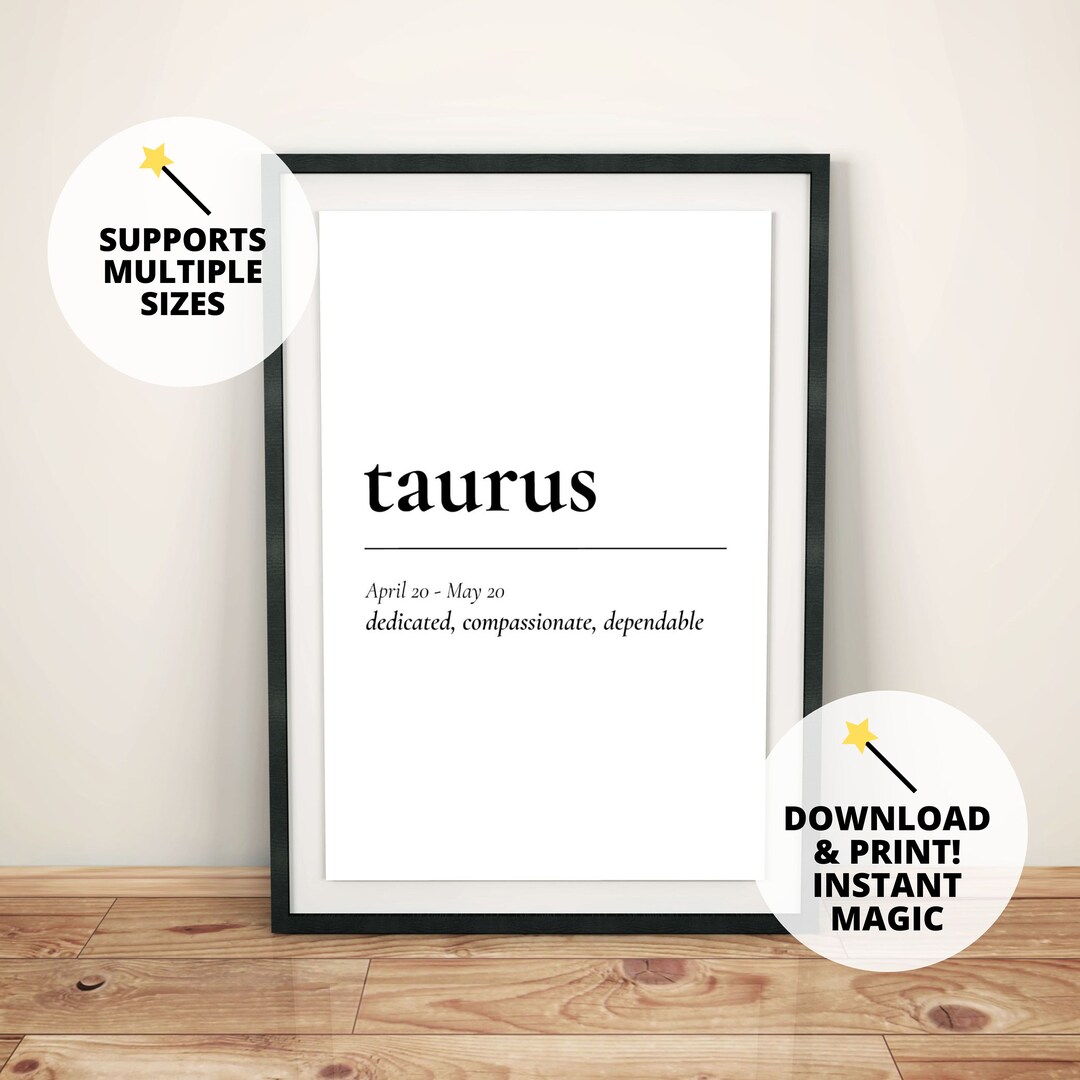 Taurus Definition Traits - PRINTABLE | Horoscope Astrology Spiritual ...