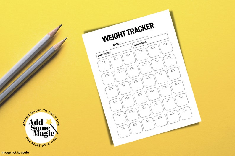 Printable Weight Tracker Track Your Progress With 36 Boxes Weight Loss ...