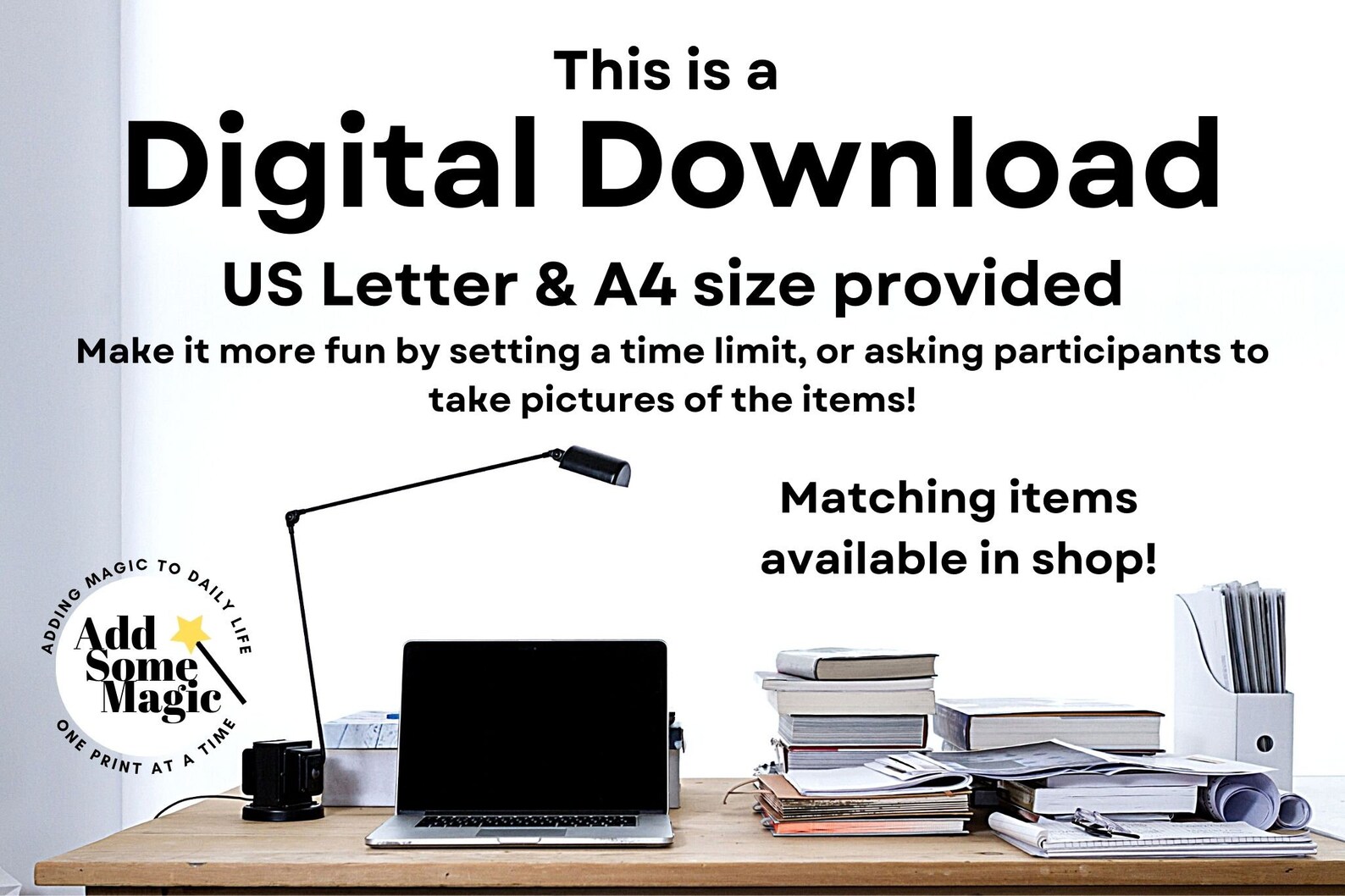 Office Scavenger Hunt | Fun Work Games Icebreakers | Printable Last ...