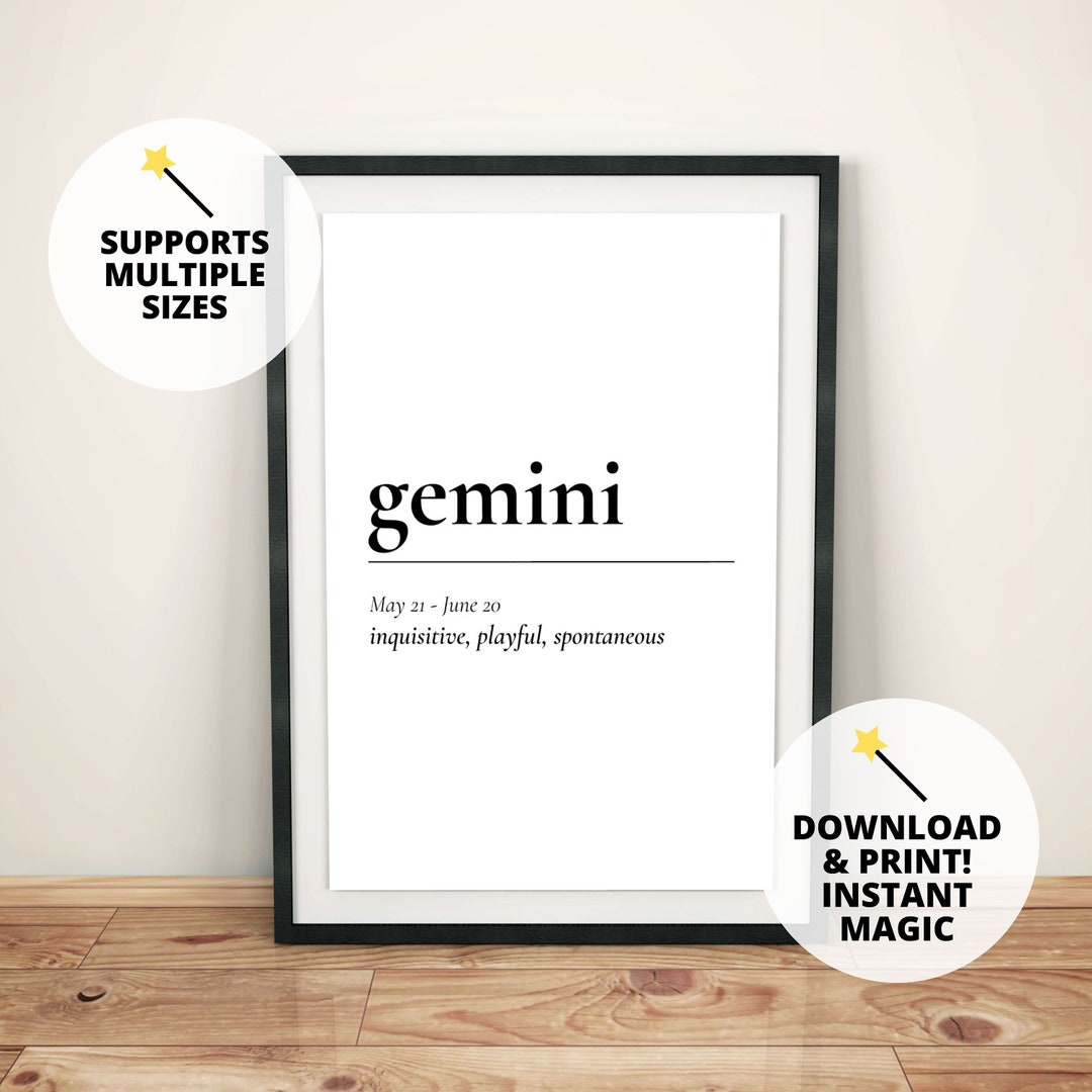 Gemini Definition Traits - PRINTABLE | Horoscope Astrology Spiritual ...