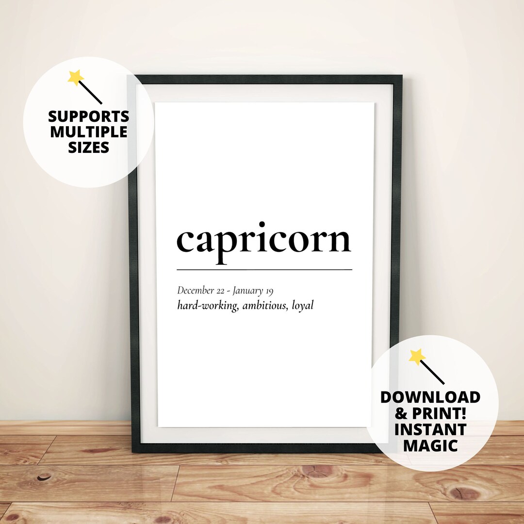 Capricorn Definition Traits - PRINTABLE | Horoscope Astrology Spiritual ...