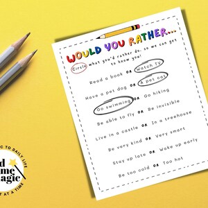 Kids WOULD YOU RATHER | Ice Breaker | Classrooms & Parties | Get to ...