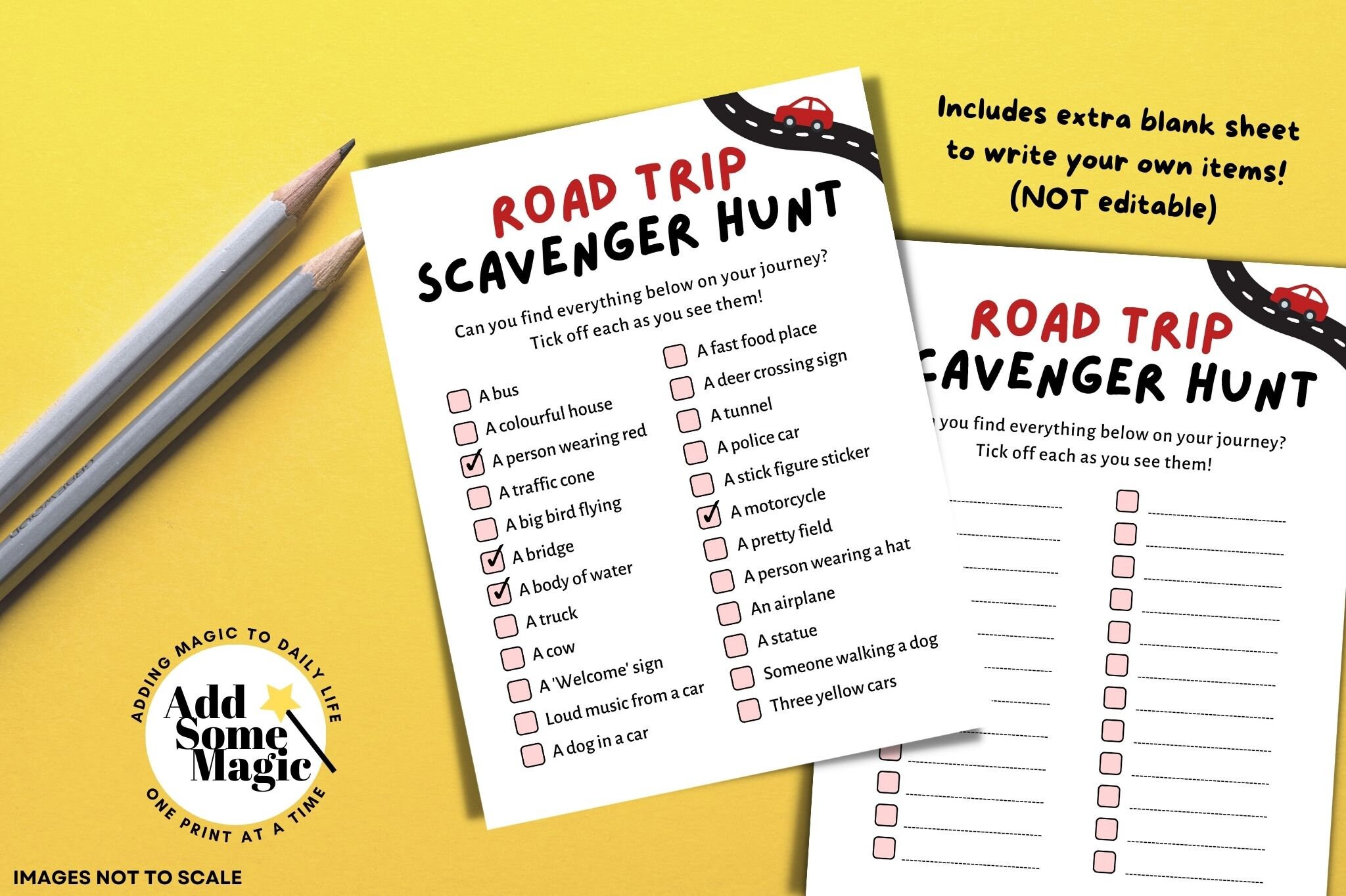 Road Trip Scavenger Hunt | Fun Games for Long Journeys Drives ...