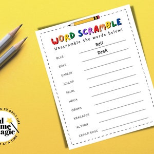 SCHOOL WORD SCRAMBLES | 2 Sheets & Answers | Ice Breaker | Classrooms ...
