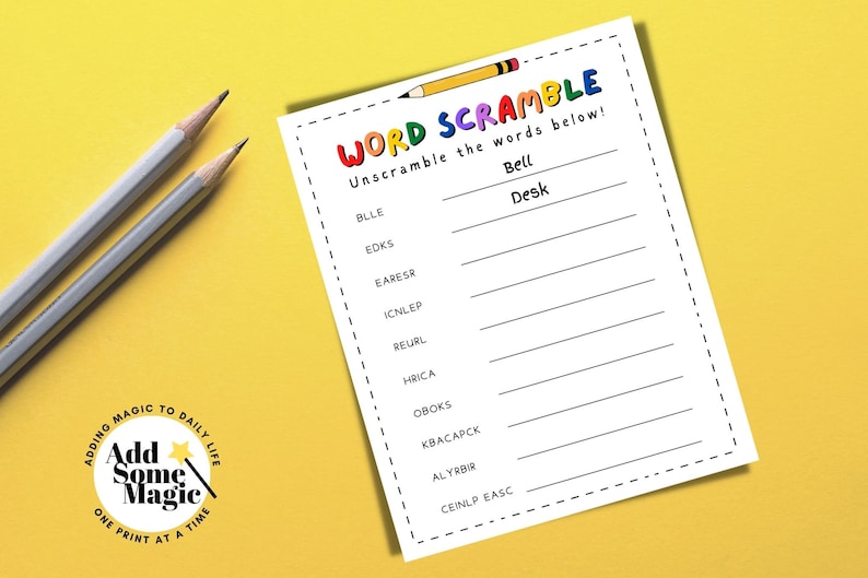 SCHOOL WORD SCRAMBLES | 2 Sheets & Answers | Ice Breaker | Classrooms ...