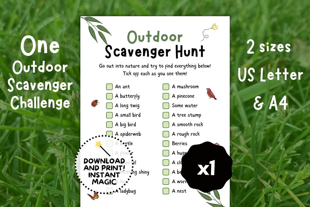Outdoor Scavenger Hunt | Fun School Kids Games Nature Outdoor Education ...