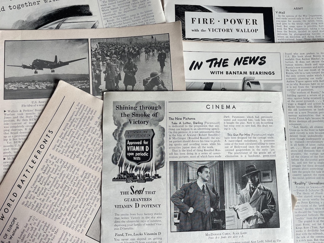 1940s Full Page Time Magazine Highlighting WW2 Junk Journaling ...