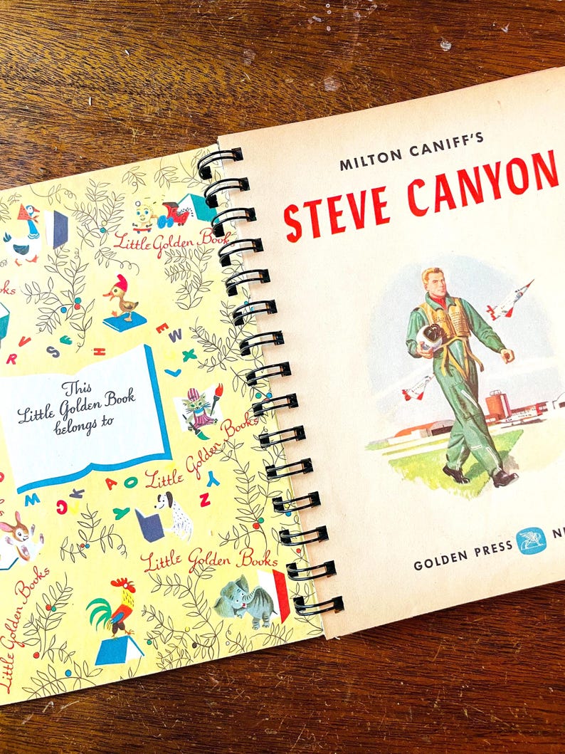 1959 Little Golden Book "steve Canyon" Junk Journal: Original Story ...