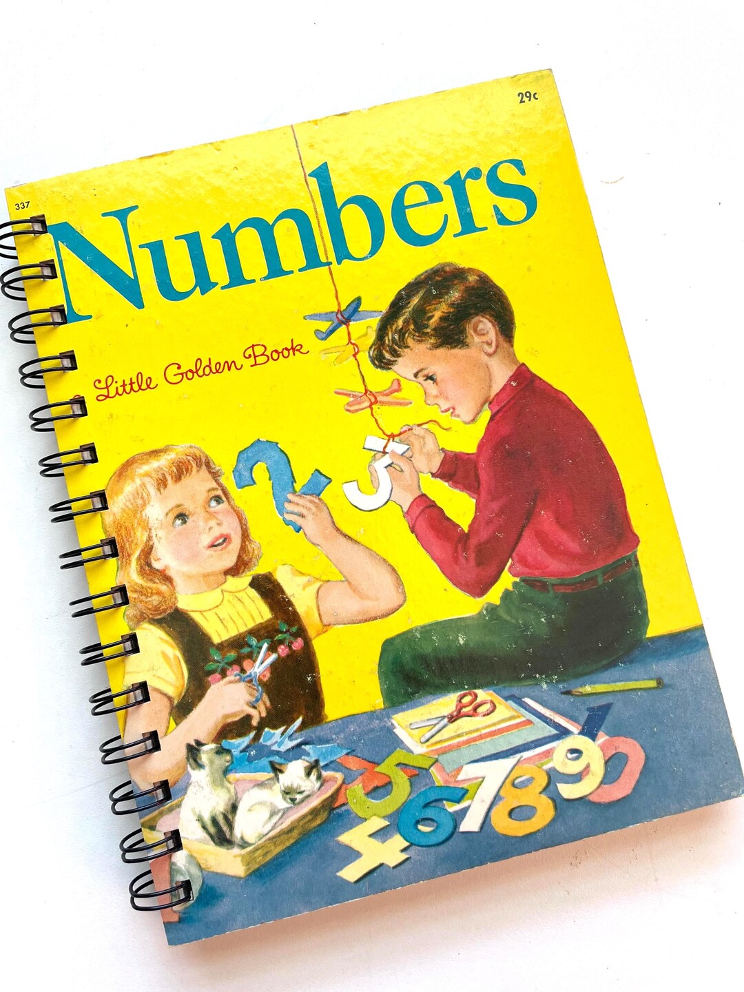 Vintage Little Golden Book Journal: 1955 "numbers" Theme Scrapbook - Etsy