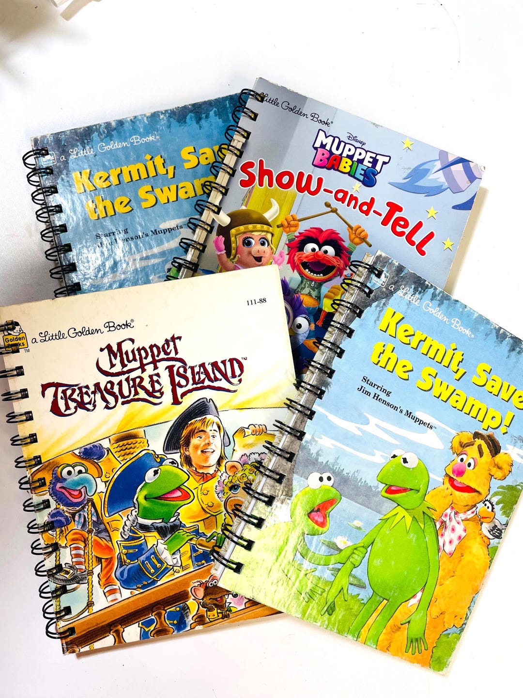 Vintage Muppet Kermit Golden Book Turning Into a Handmade Spiral Bound ...