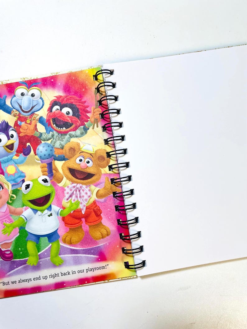 Vintage Muppet Kermit Golden Book Turning Into a Handmade Spiral Bound ...