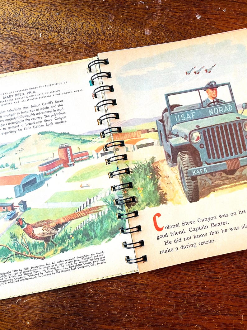 1959 Little Golden Book "steve Canyon" Junk Journal: Original Story ...