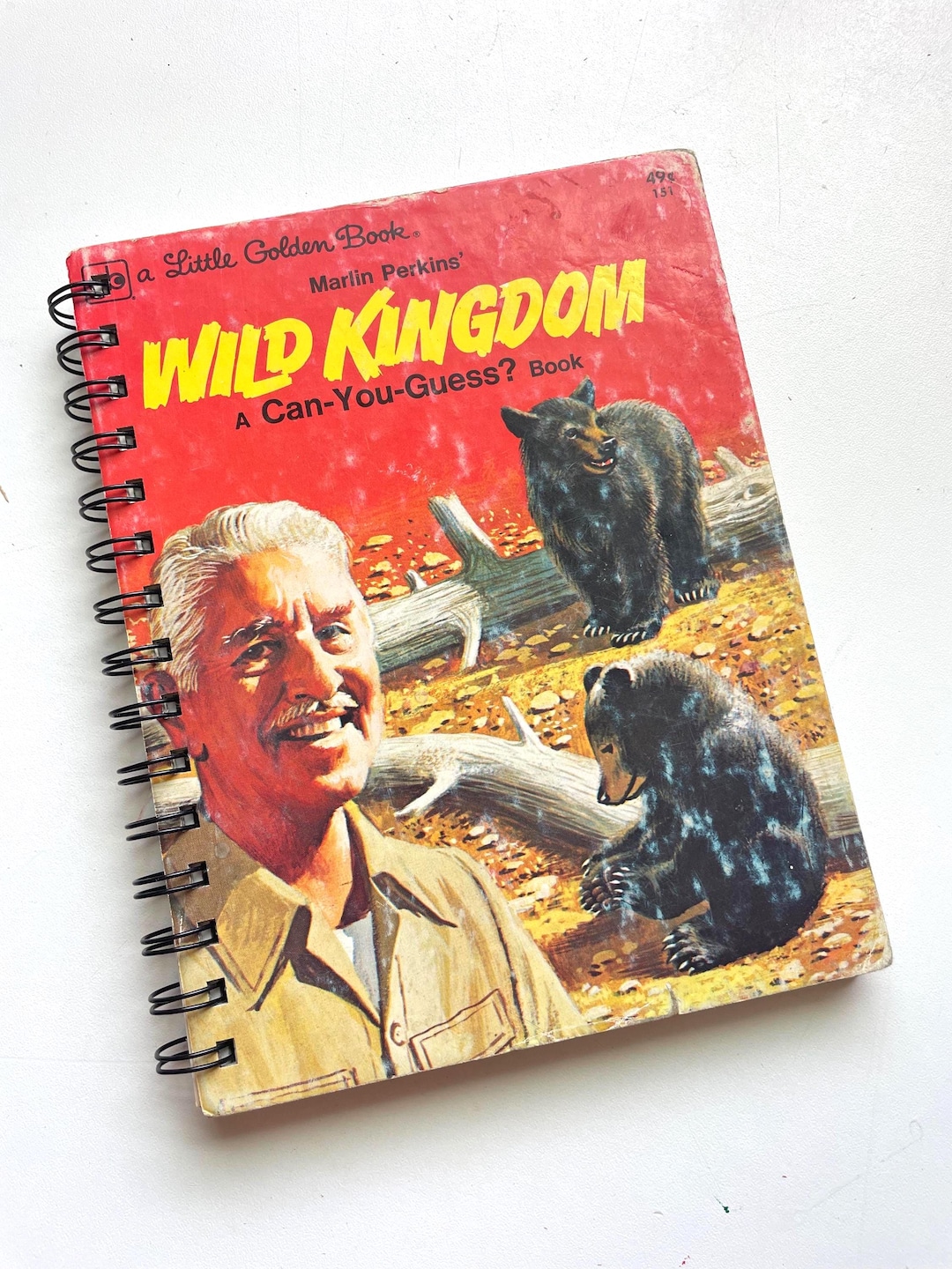 Upcycled Marlin Perkins Wild Kingdom Golden Book Journal: 1976 Vintage ...