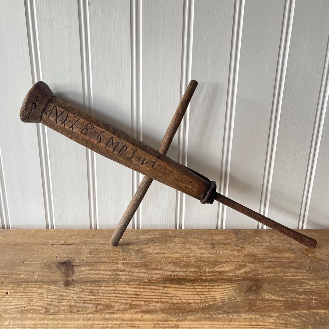 Antique Hand Auger Wooden Drill Primitive Woodworking Tool - Etsy