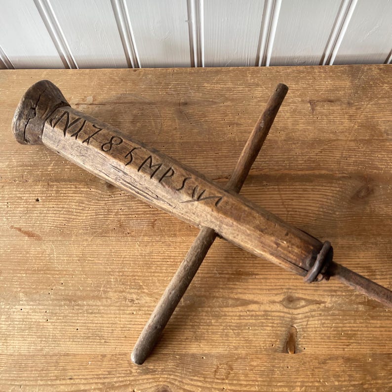 Antique Hand Auger Wooden Drill Primitive Woodworking Tool - Etsy