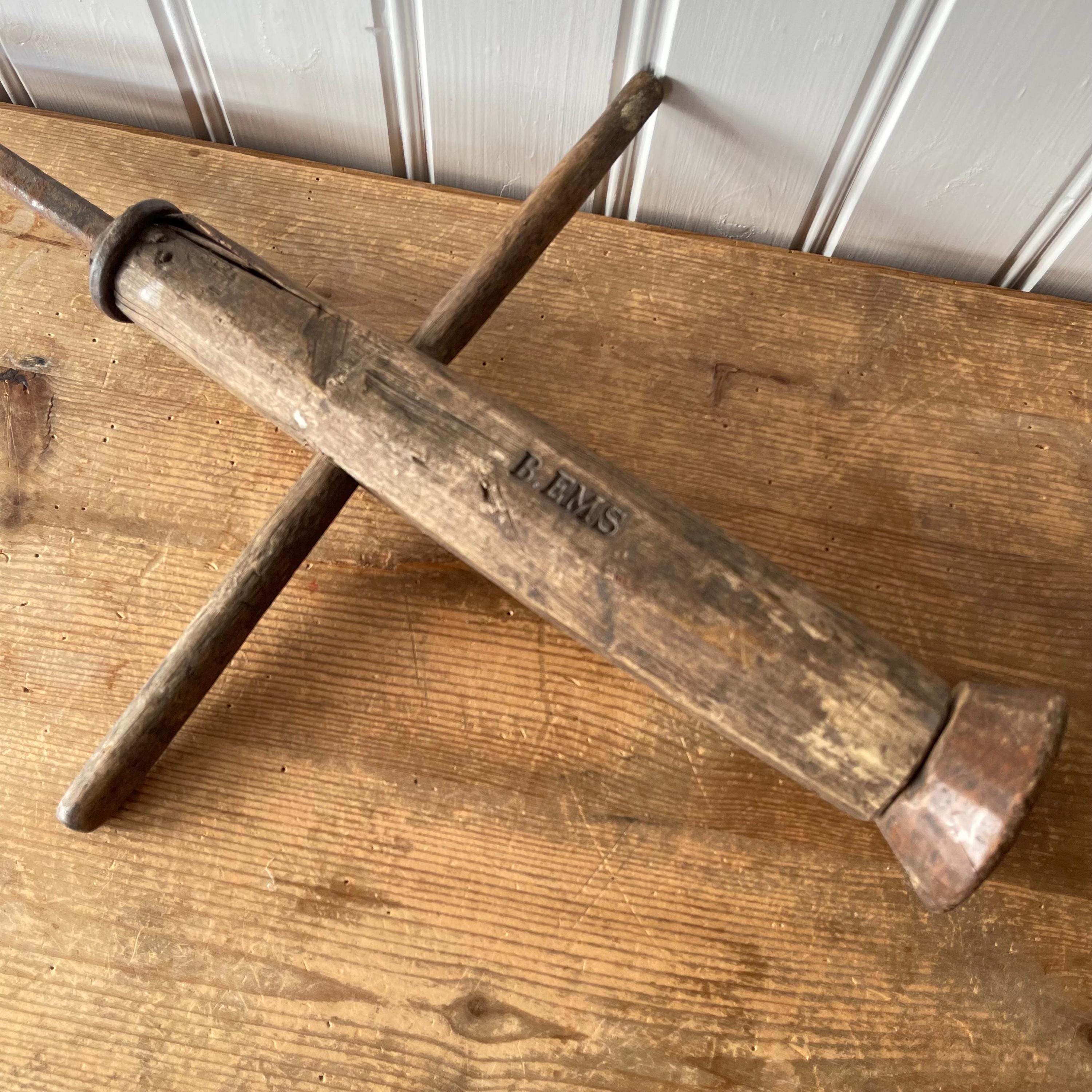 Antique Hand Auger Wooden Drill Primitive Woodworking Tool - Etsy