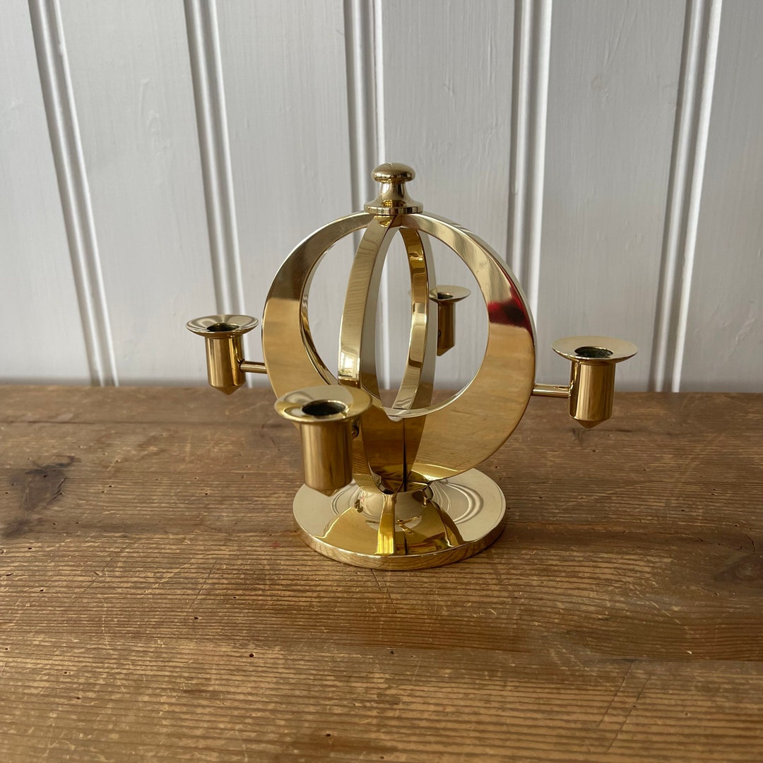 Sculptural Candelabra in Solid Brass Arthur Pe Kolbäck Sweden Modern ...