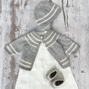 Baby Knitting Patterns Set Wool English Instructions PDF Sizes Newborn ...