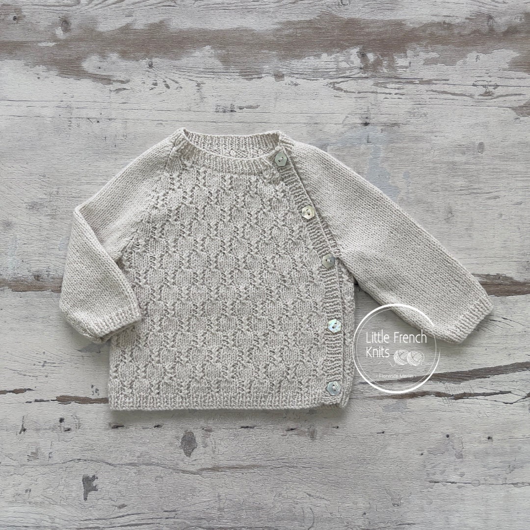 Knitting Pattern Baby Wool Cardigan Instructions in English PDF Sizes ...