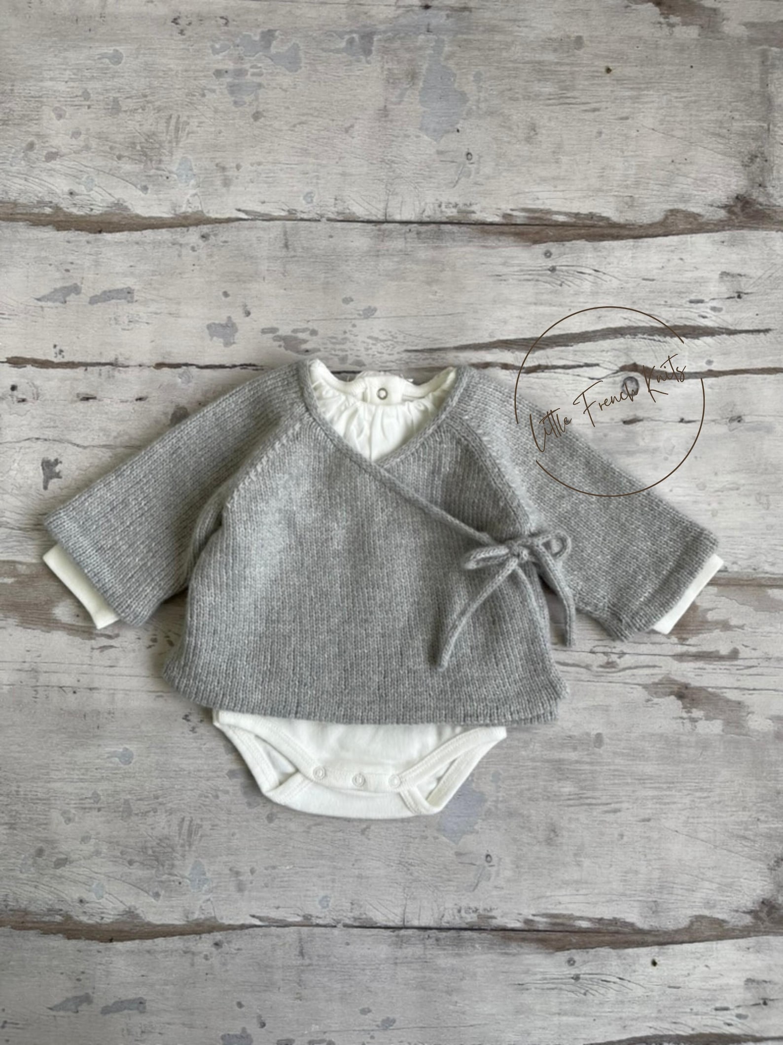 Knitting Pattern Baby Wool Crossover Cardigan Instructions in English ...