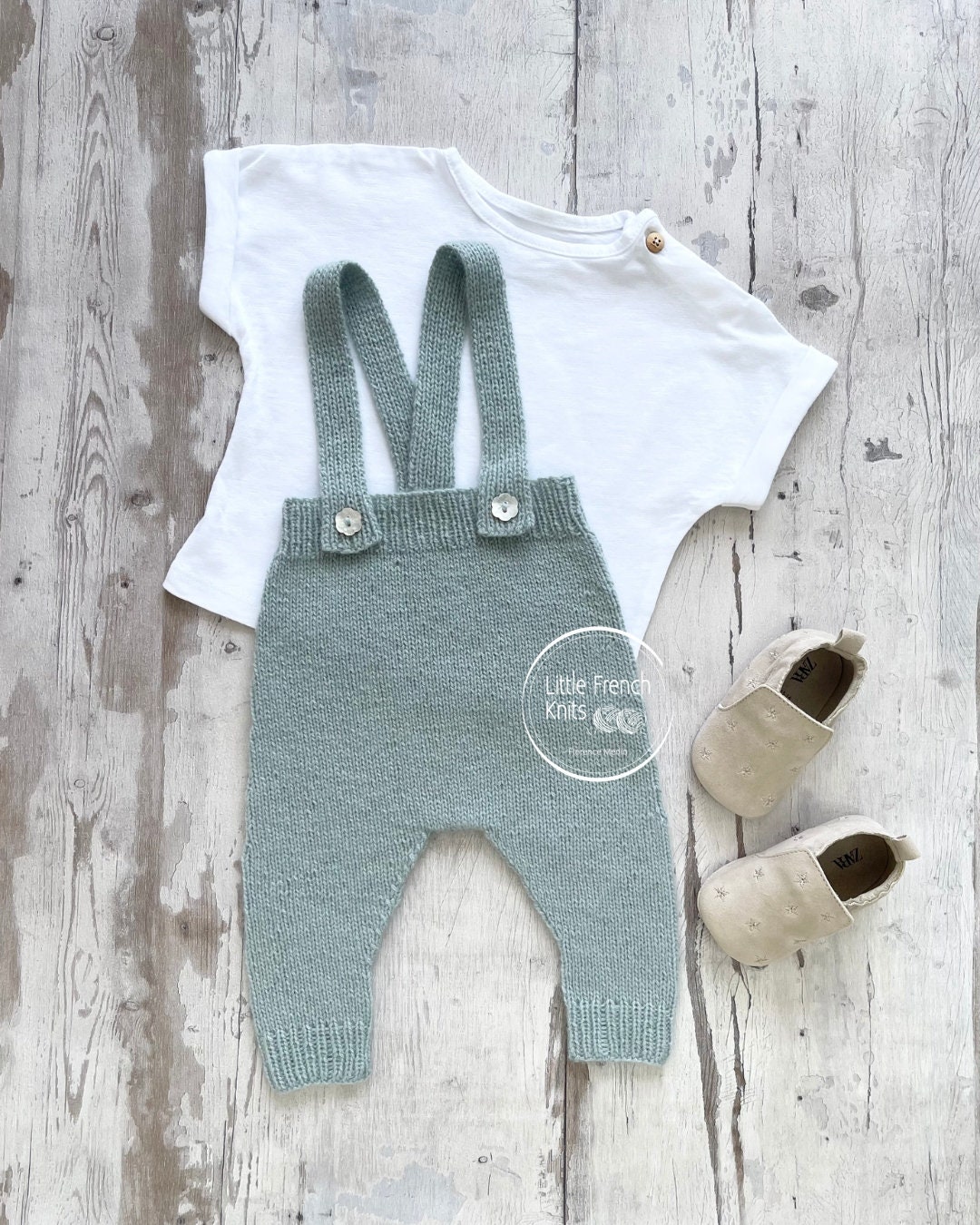 Knitting Pattern Baby Trousers Pants Straps Instructions in English PDF ...
