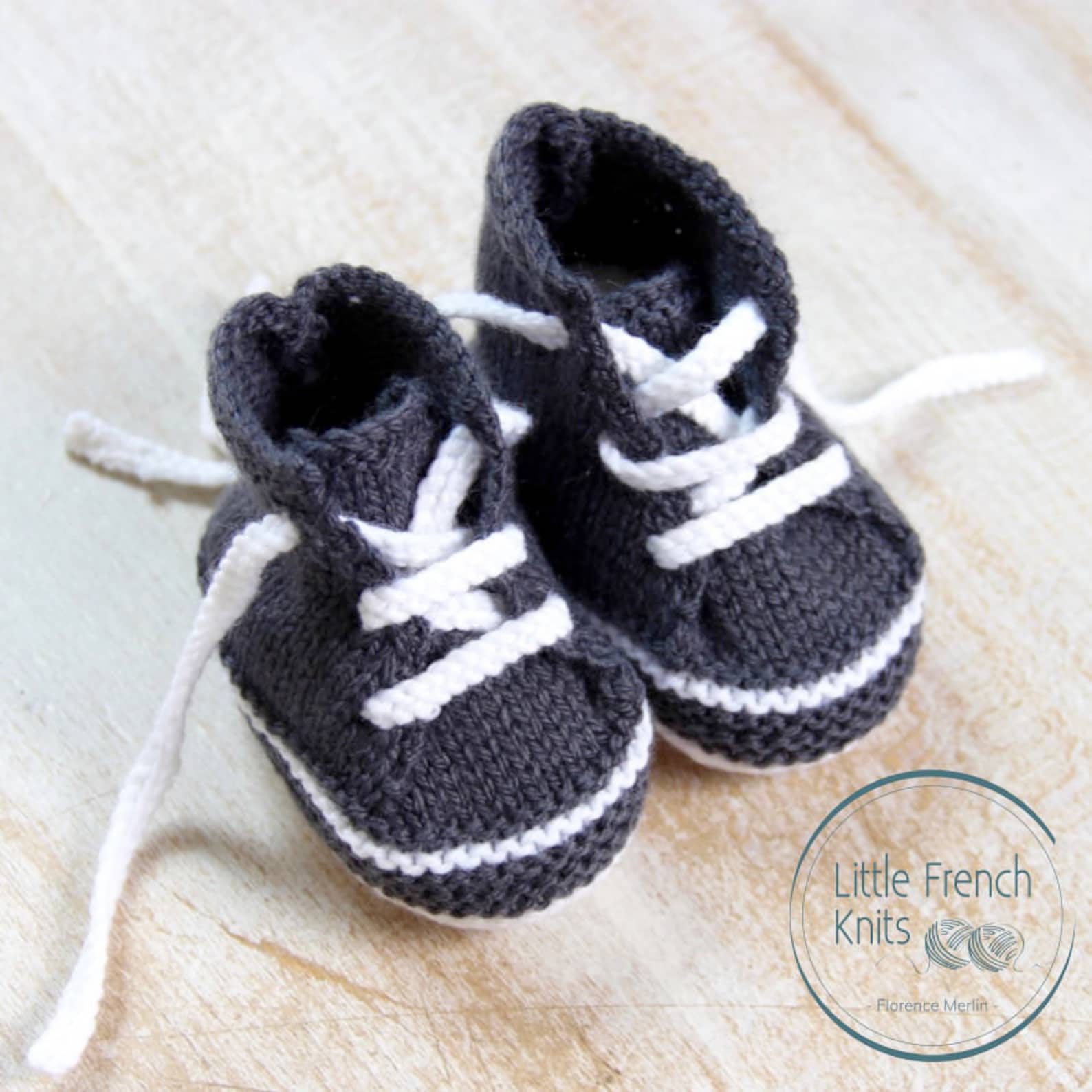 Baby Knitting Pattern Sneakers Booties Shoes Instructions in - Etsy