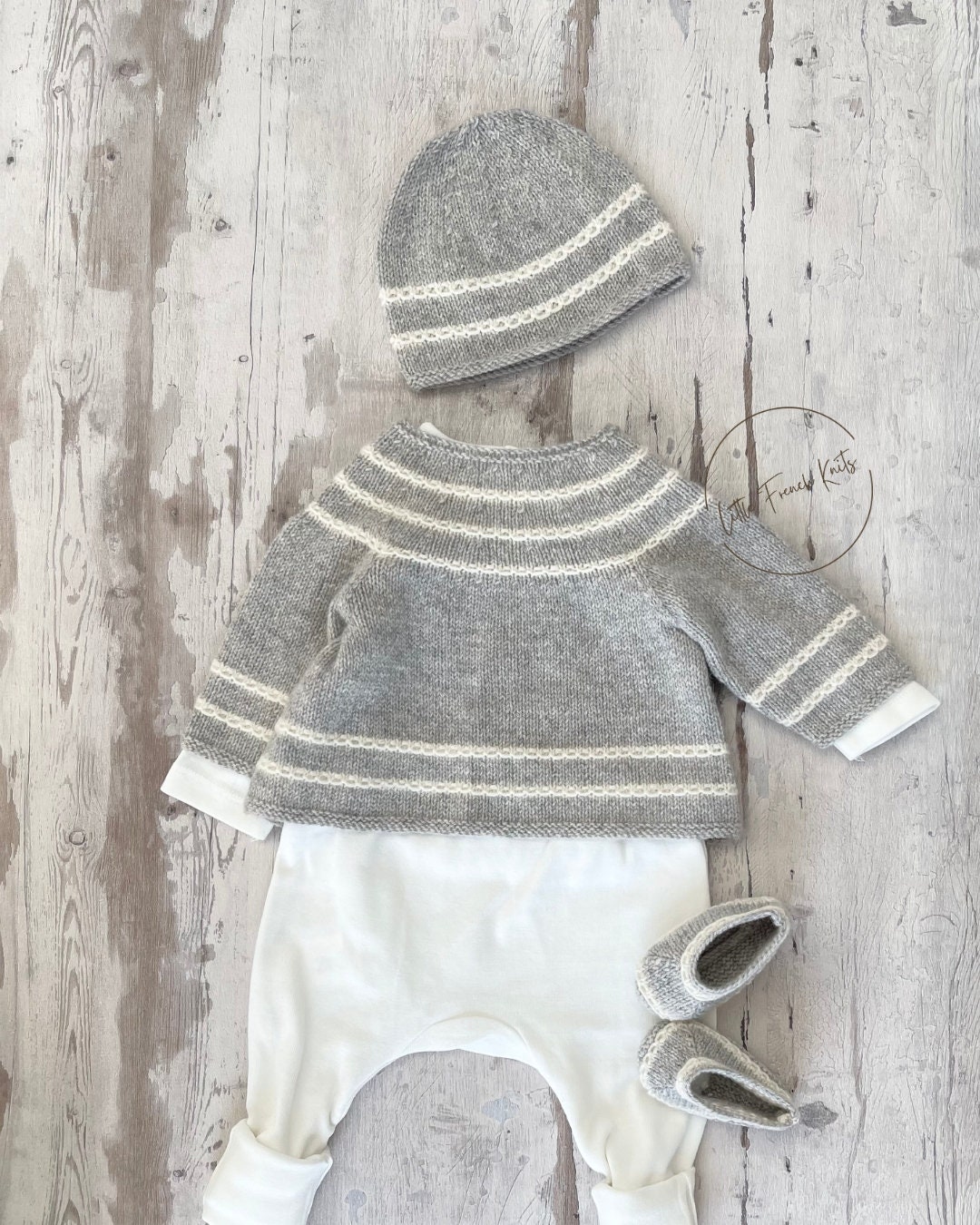 Baby Knitting Patterns Set Wool French Instructions PDF Sizes Newborn ...