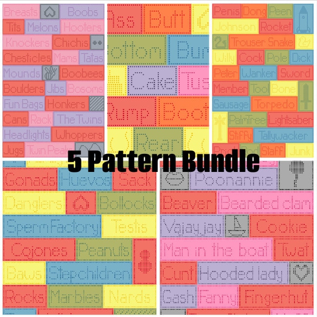 5 Crochet Pattern Body Parts Bundle//bobble Stitch//graph and Written ...