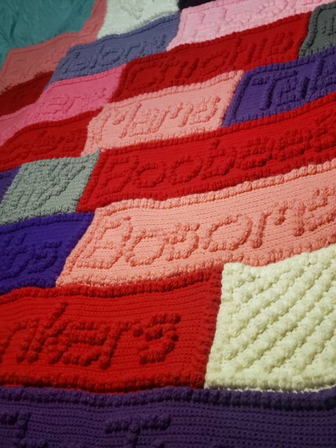 Crochet Pattern//b is for Breasts// Bobble Stitch// Graph and Written ...